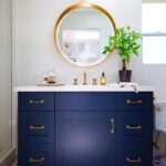 Navy Blue Vanity Bathroom Ideas For Bold Elegance